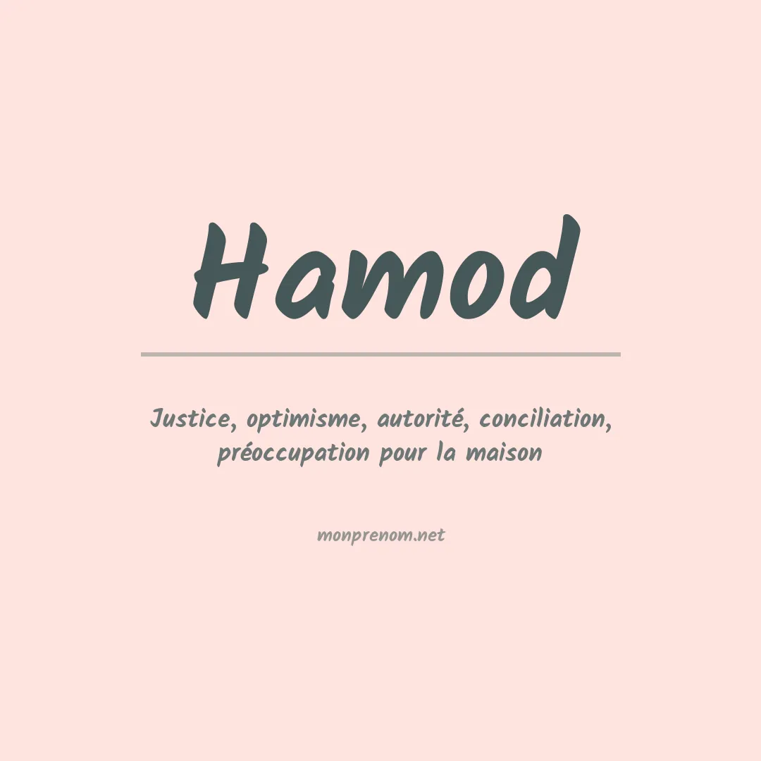Signification du Prénom Hamod