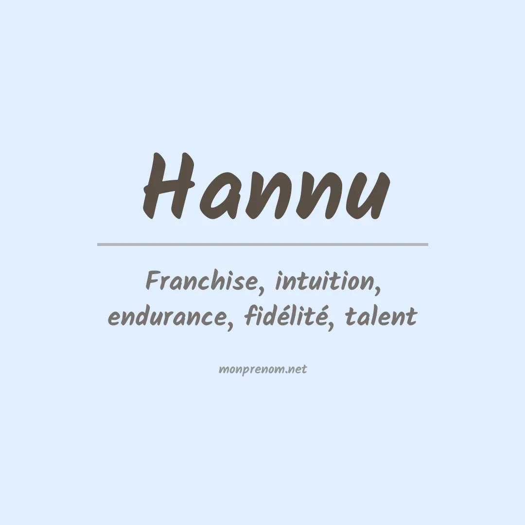 Signification du Prénom Hannu