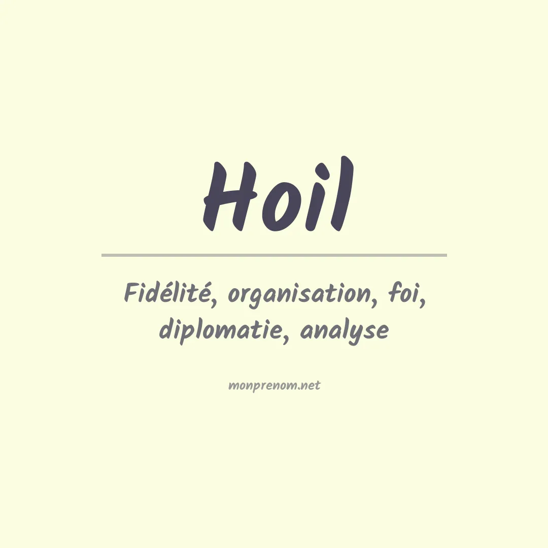 Signification du Prénom Hoil