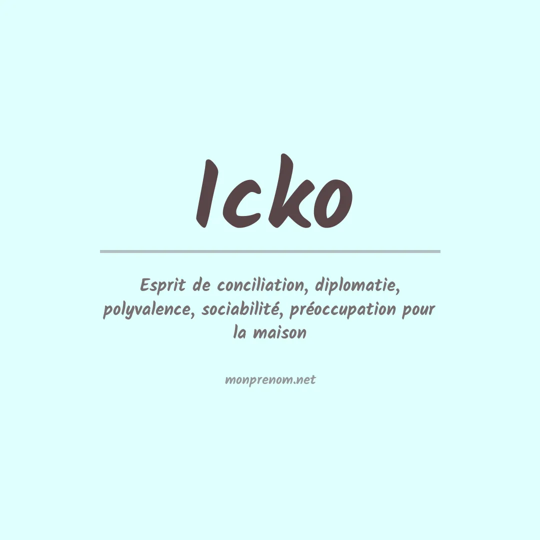 Signification du Prénom Icko