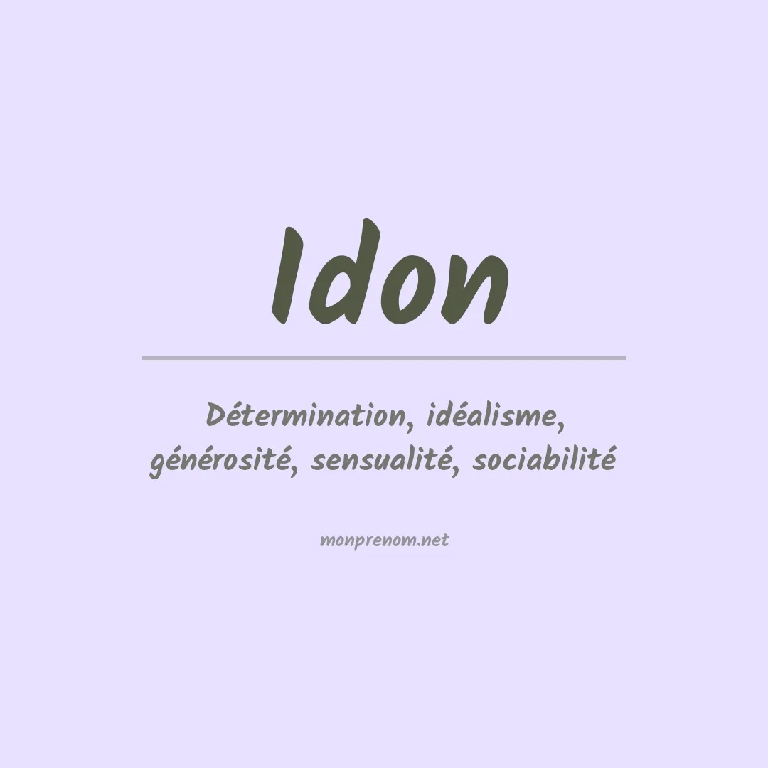 Signification du Prénom Idon
