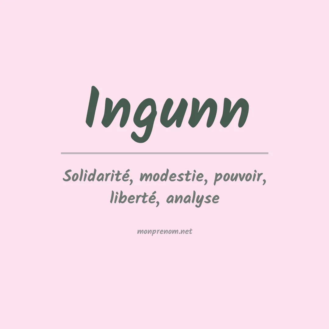 Signification du Prénom Ingunn