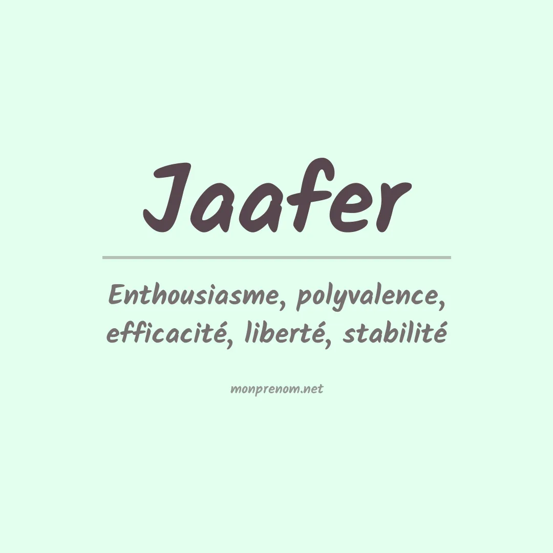 Signification du Prénom Jaafer