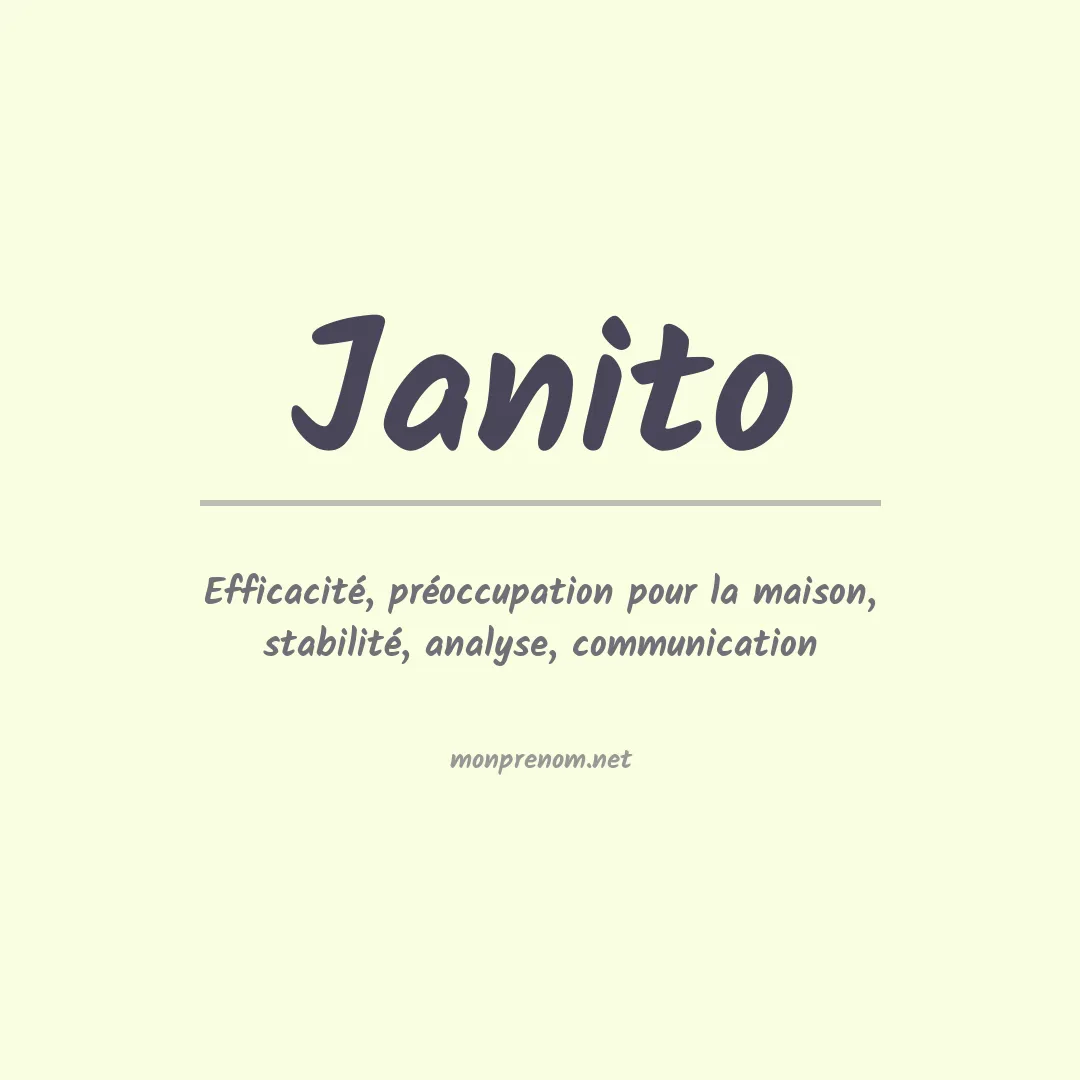 Signification du Prénom Janito