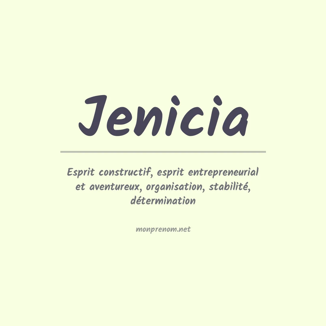 Signification du Prénom Jenicia