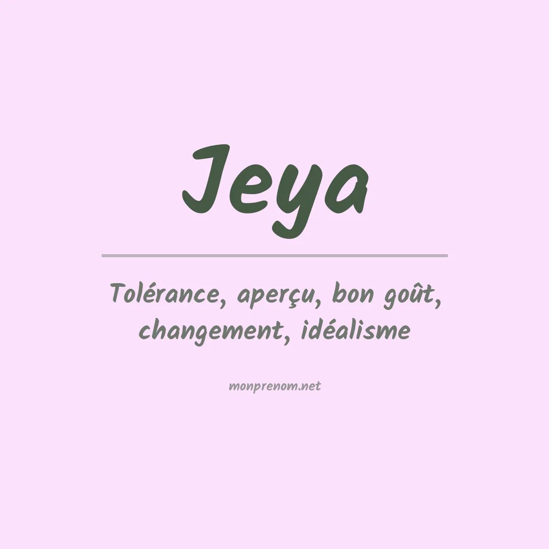 Signification du Prénom Jeya