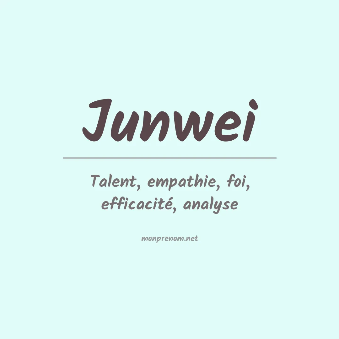 Signification du Prénom Junwei