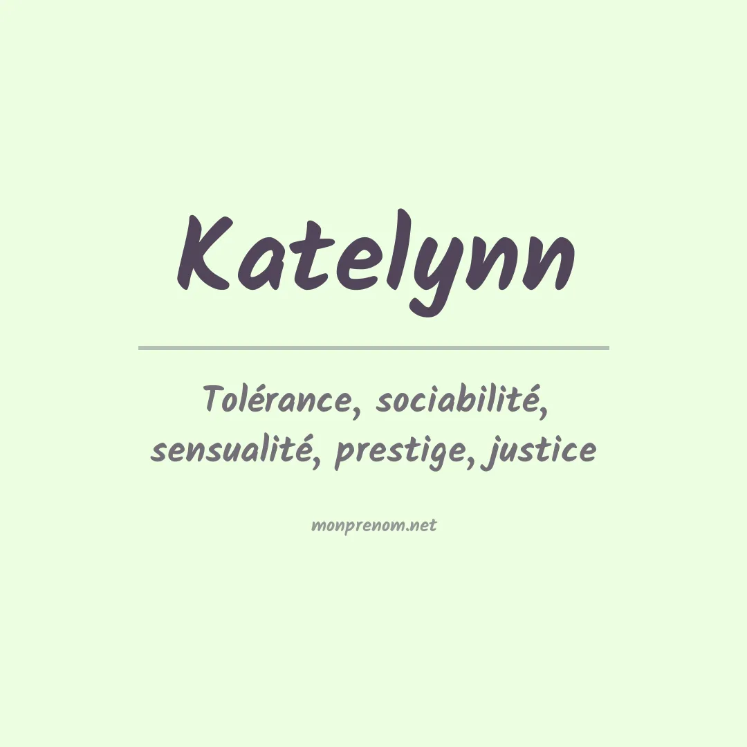 Signification du Prénom Katelynn