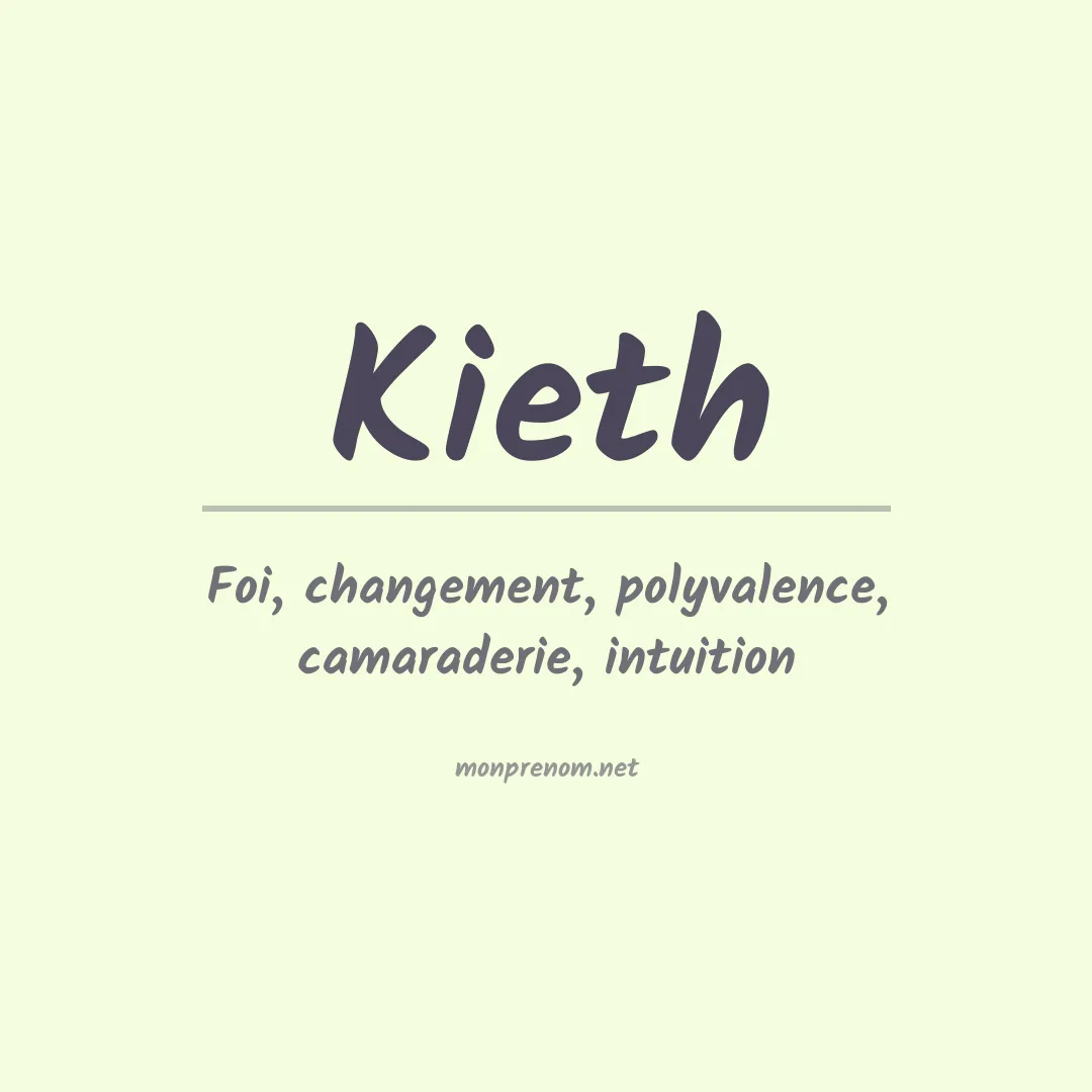 Signification du Prénom Kieth