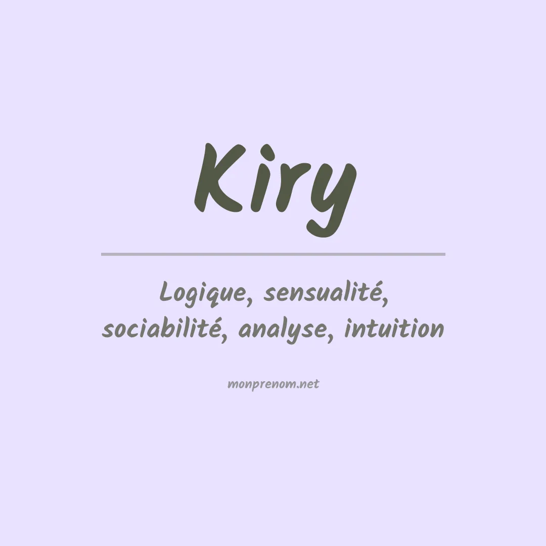 Signification du Prénom Kiry