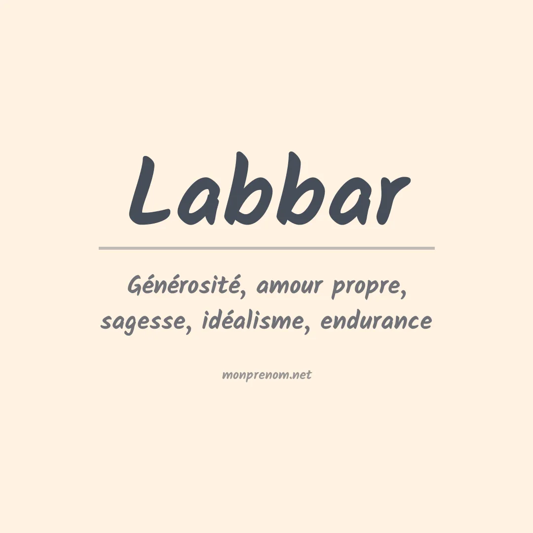Signification du Prénom Labbar