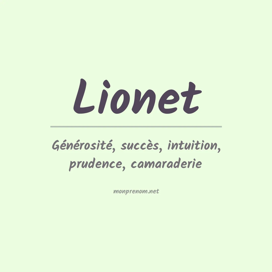 Signification du Prénom Lionet