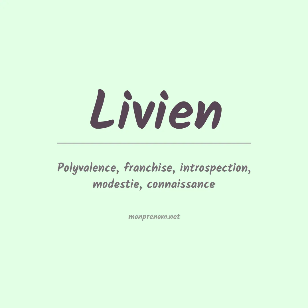 Signification du Prénom Livien