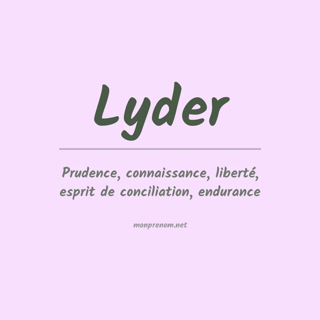 Signification du Prénom Lyder