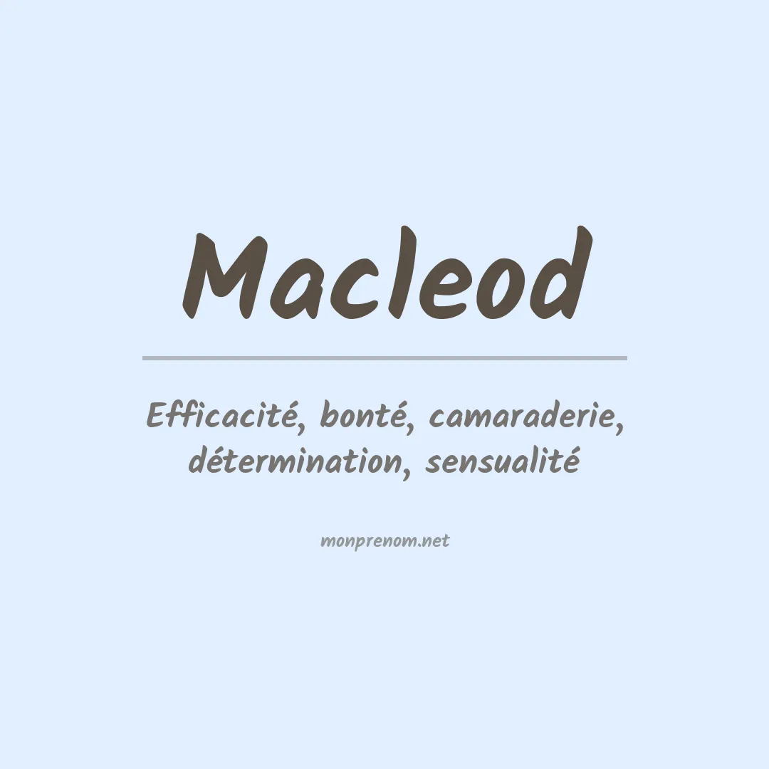Signification du Prénom Macleod