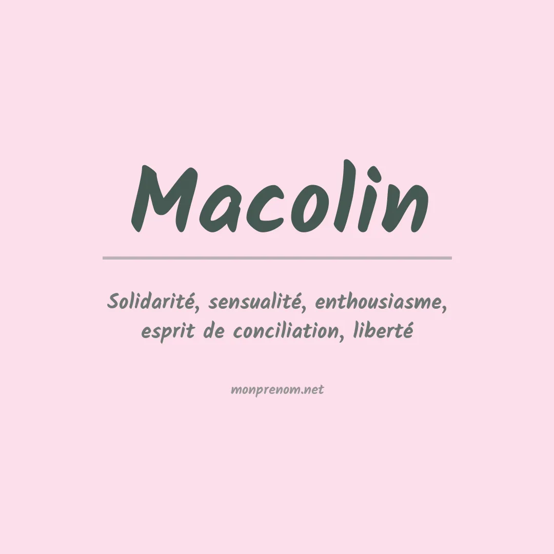 Signification du Prénom Macolin