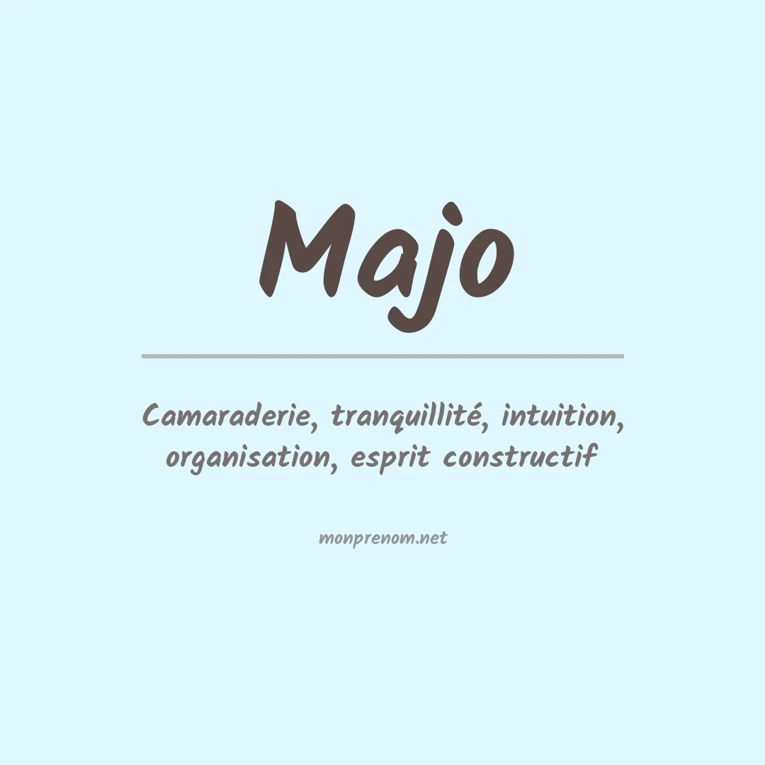 Signification du Prénom Majo