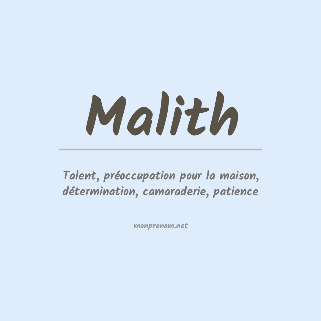 Signification du Prénom Malith