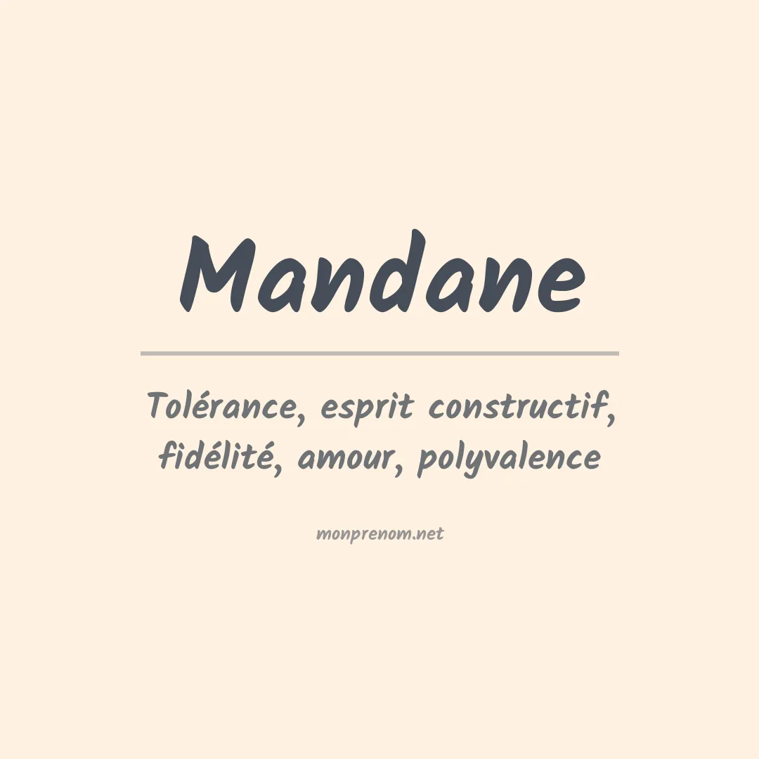 Signification du Prénom Mandane