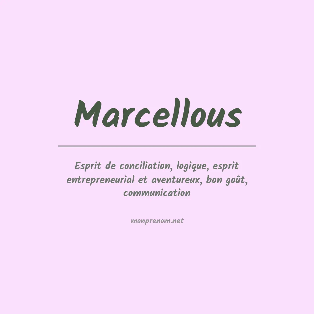Signification du Prénom Marcellous