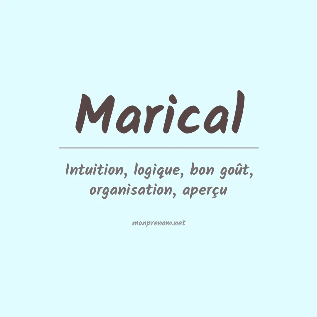 Signification du Prénom Marical
