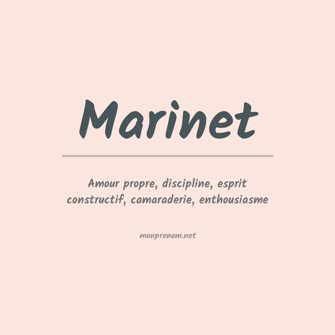 Signification du Prénom Marinet
