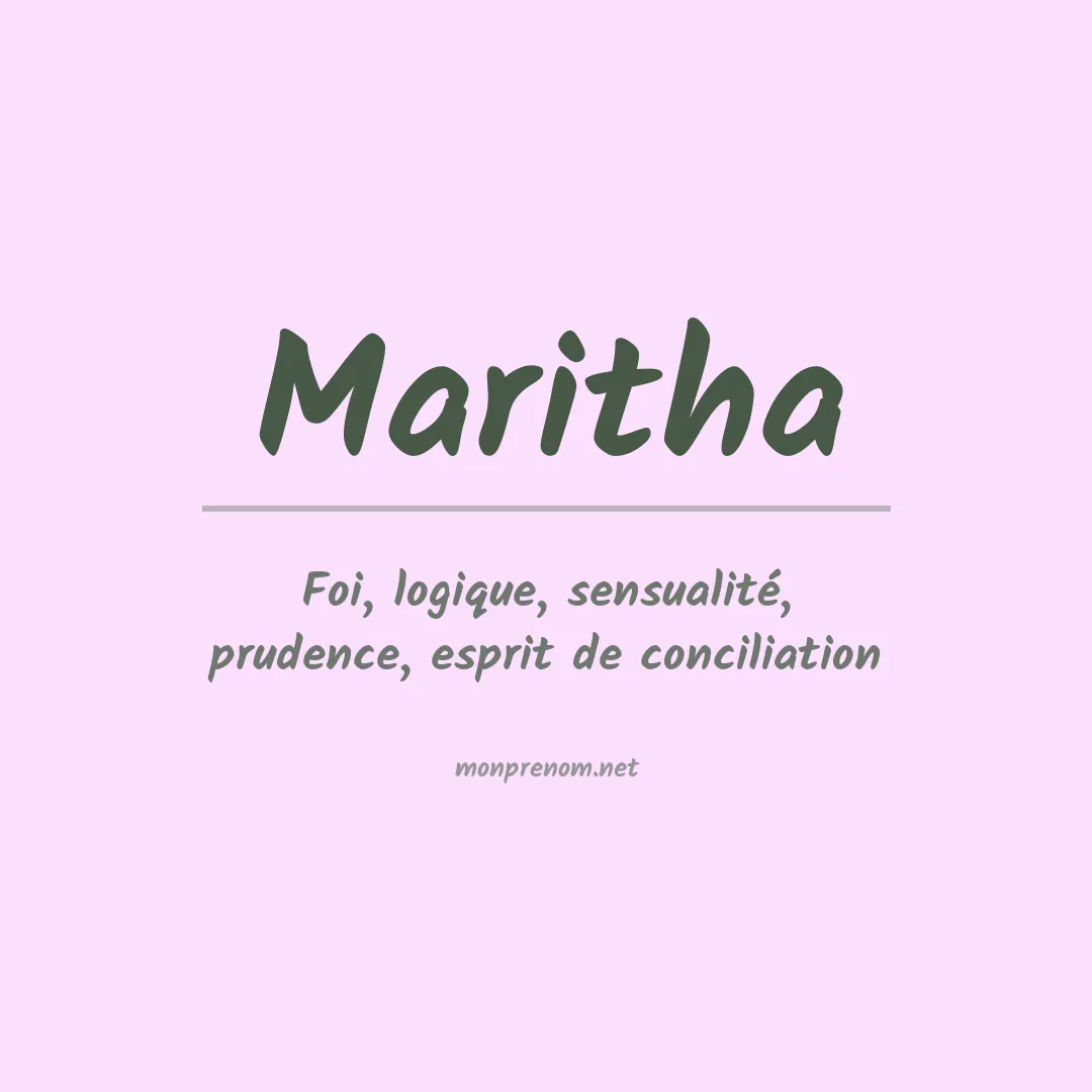 Signification du Prénom Maritha