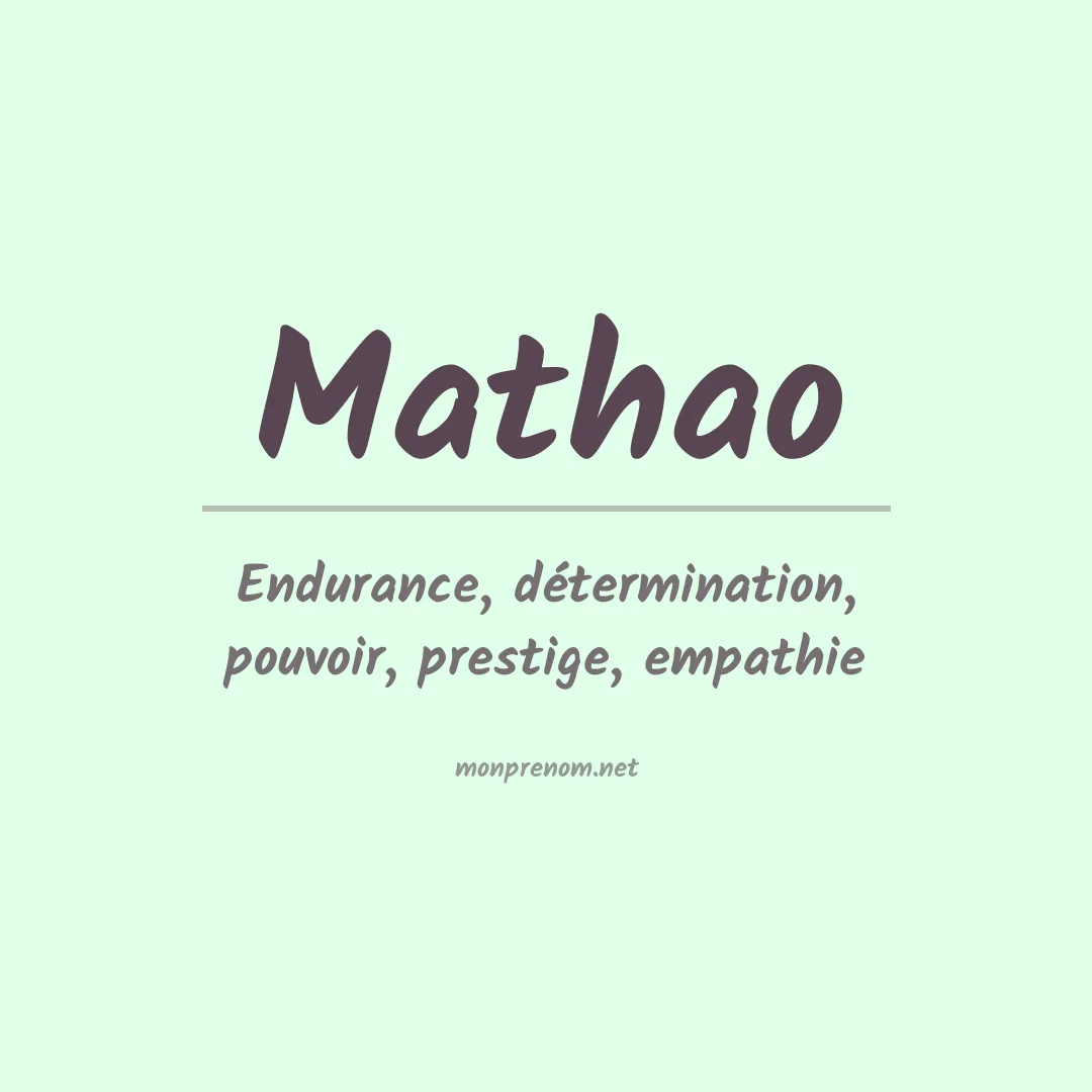 Signification du Prénom Mathao