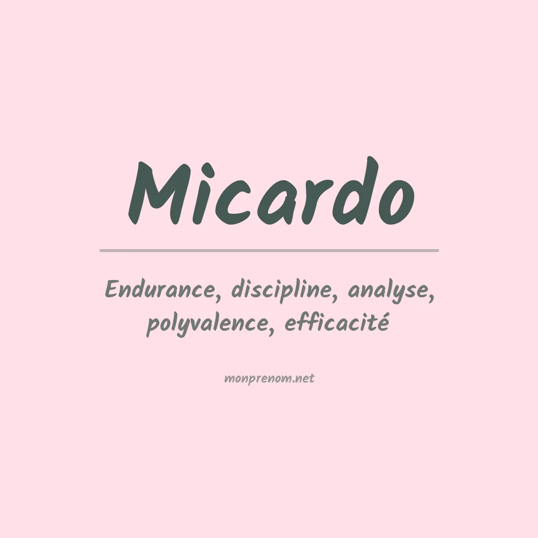 Signification du Prénom Micardo