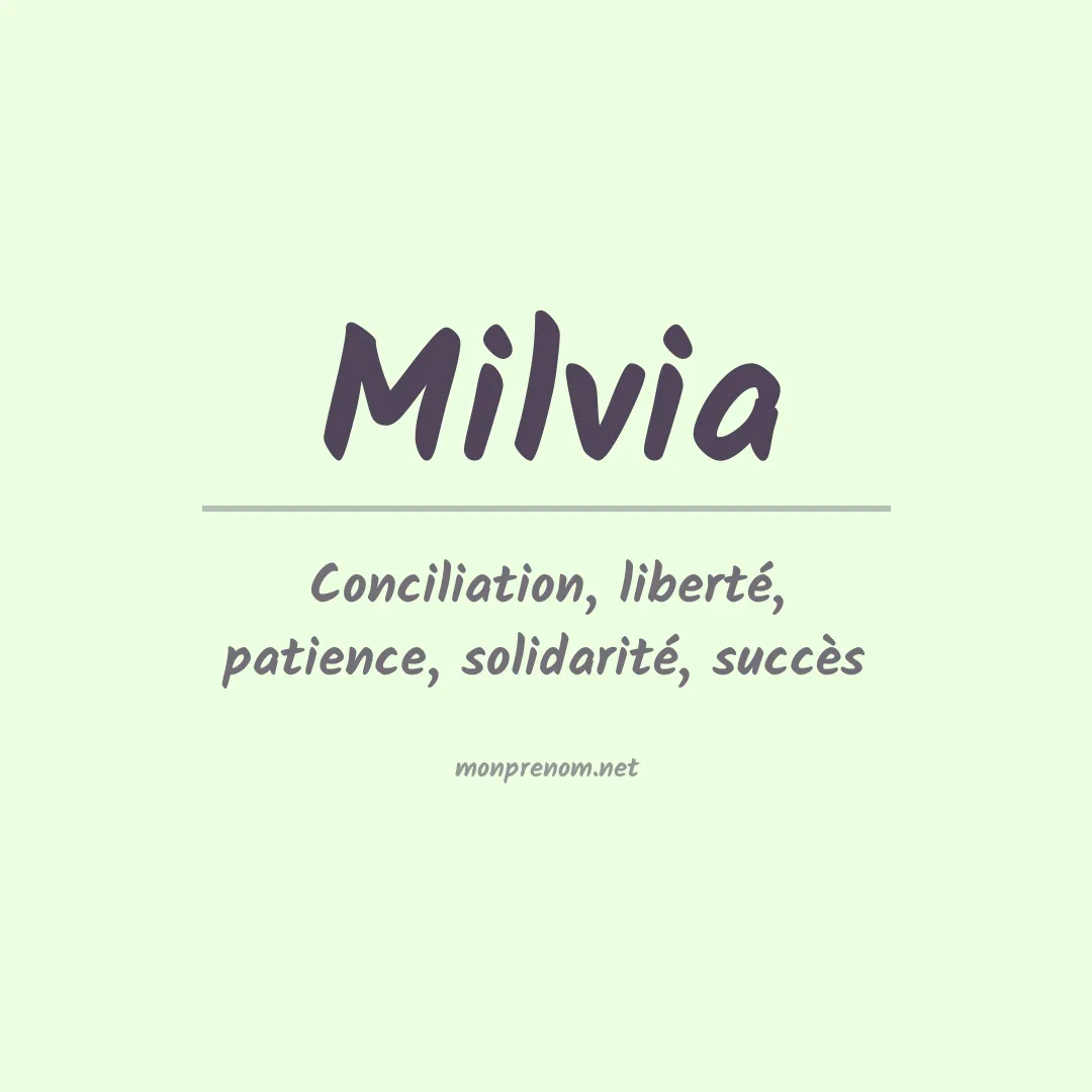 Signification du Prénom Milvia