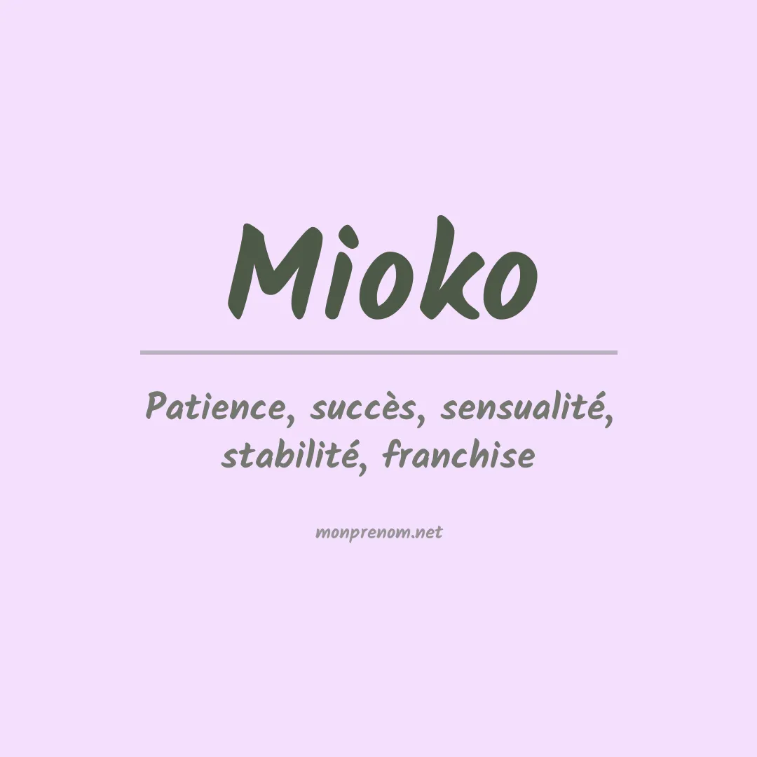 Signification du Prénom Mioko