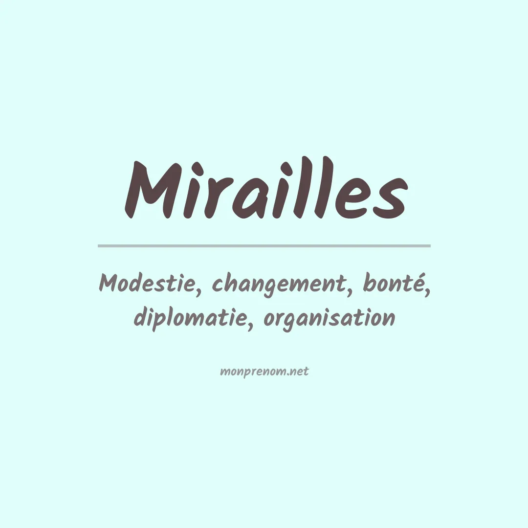 Signification du Prénom Mirailles