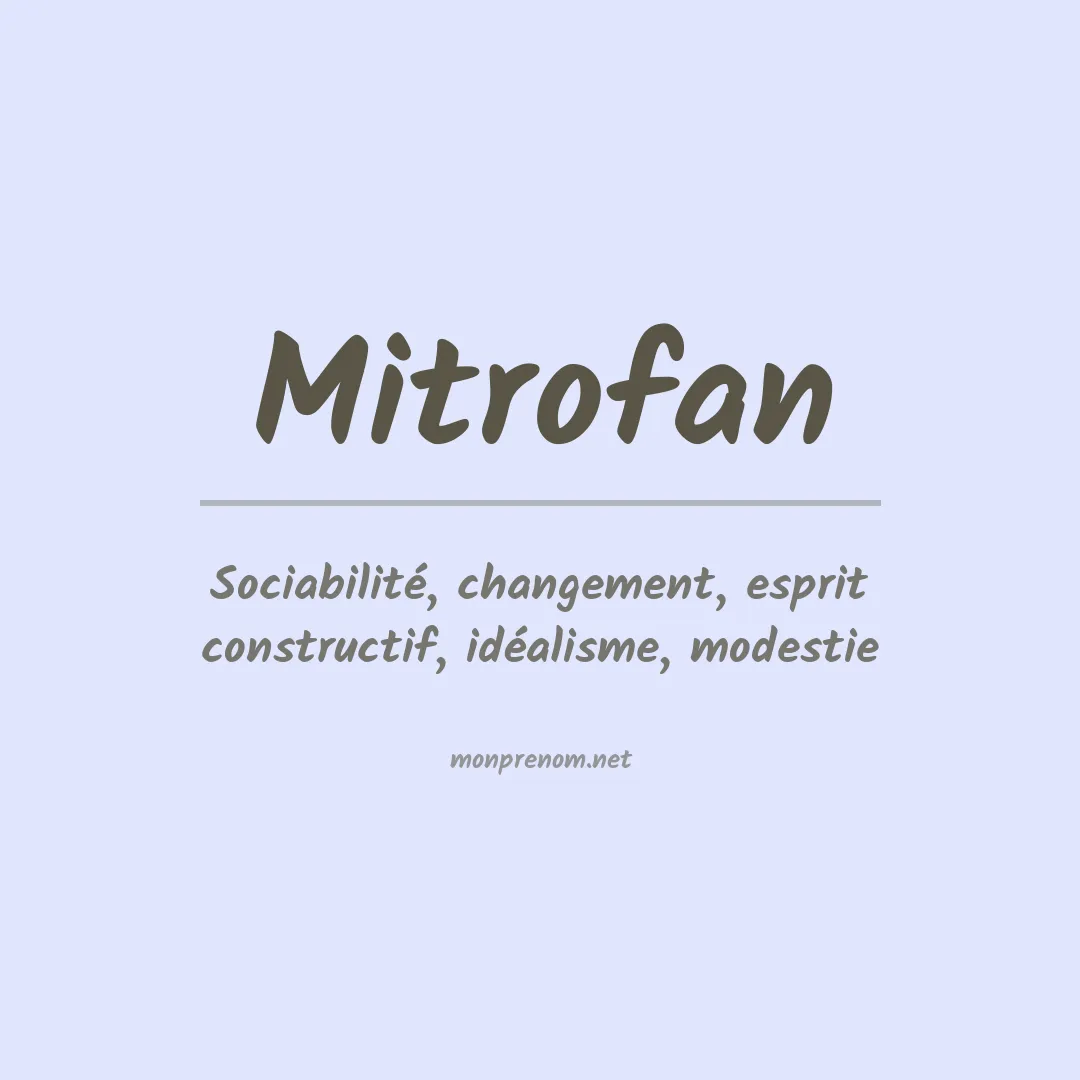Signification du Prénom Mitrofan