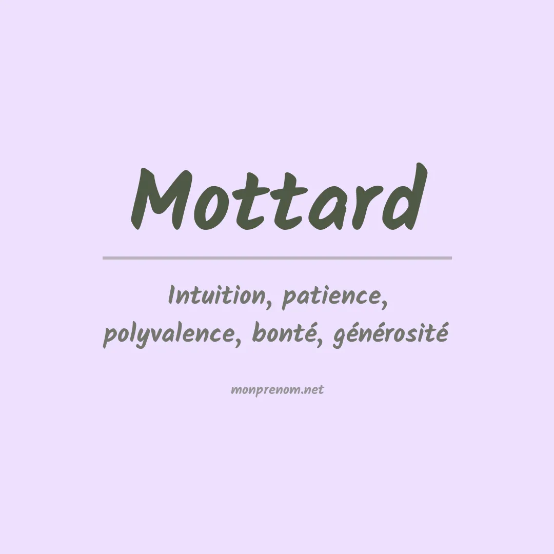 Signification du Prénom Mottard