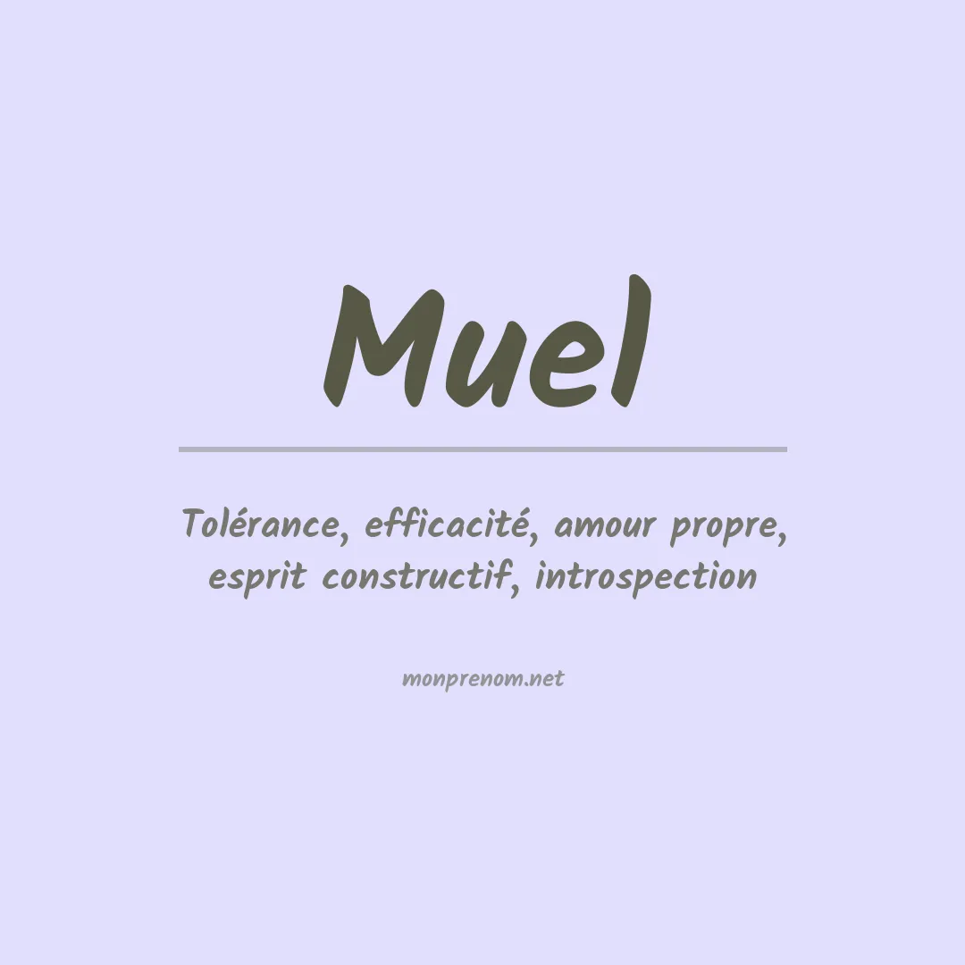 Signification du Prénom Muel