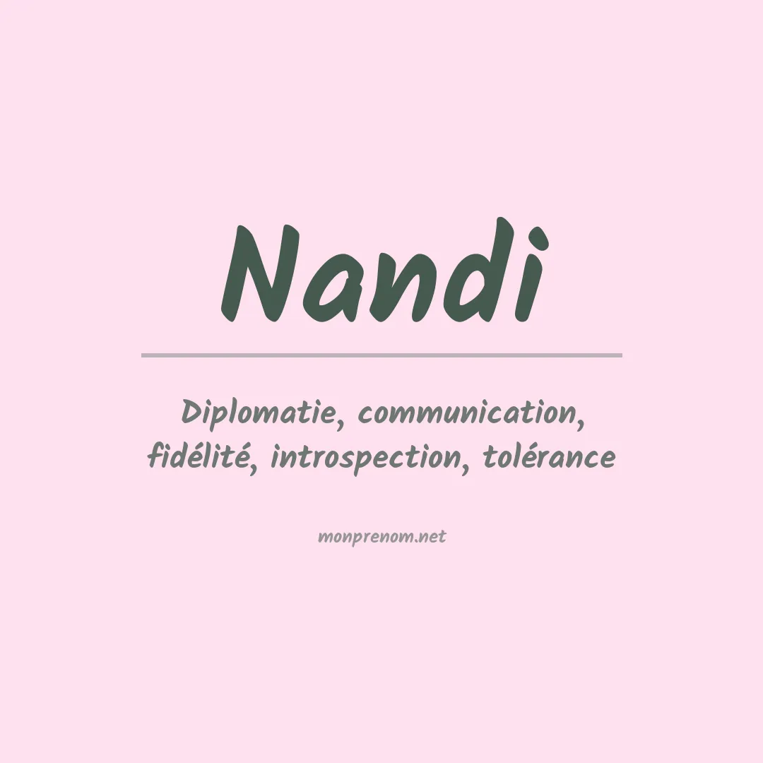 Signification du Prénom Nandi