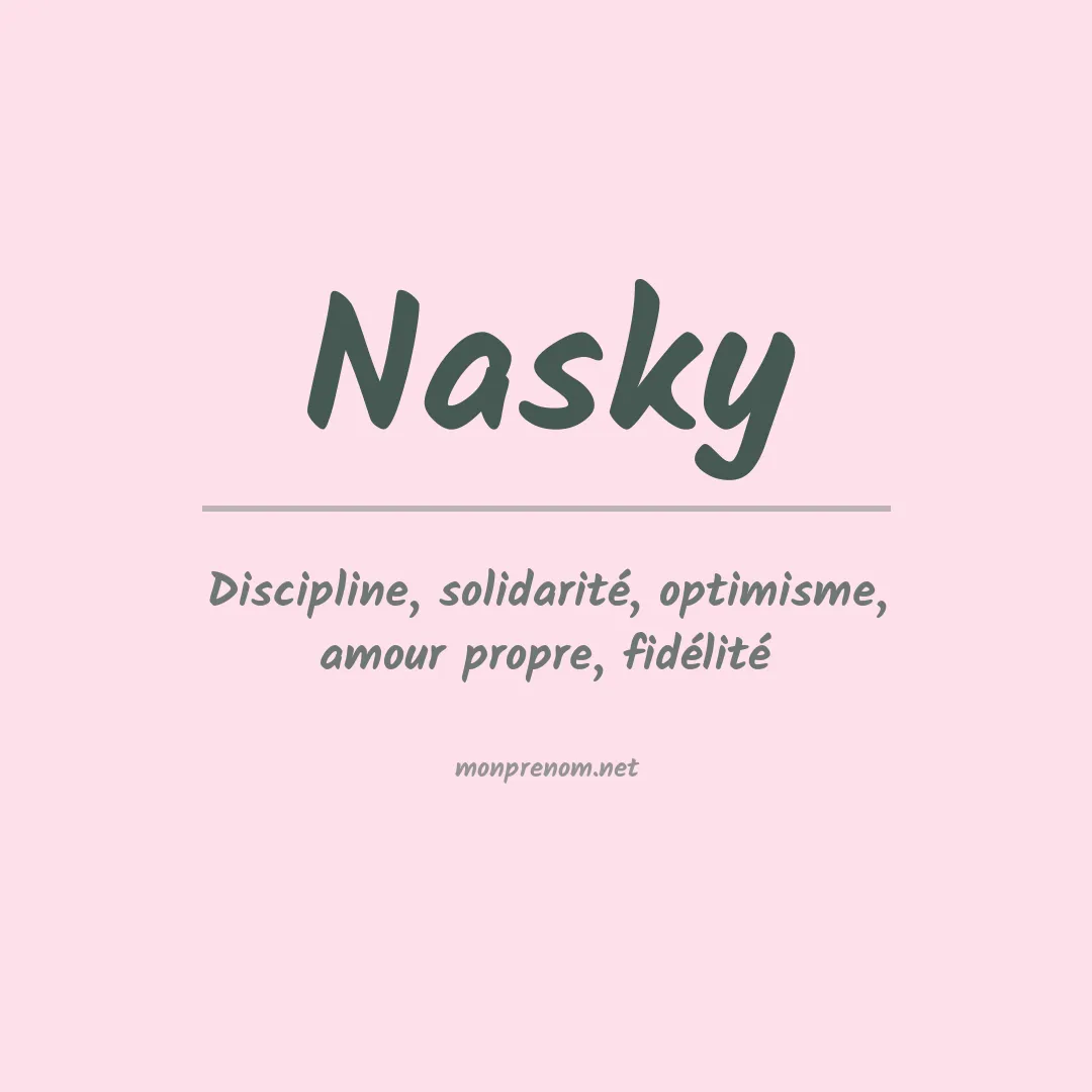 Signification du Prénom Nasky