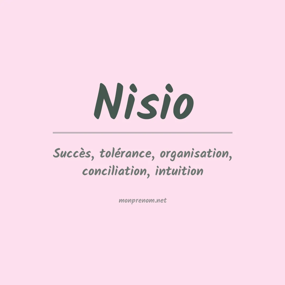Signification du Prénom Nisio