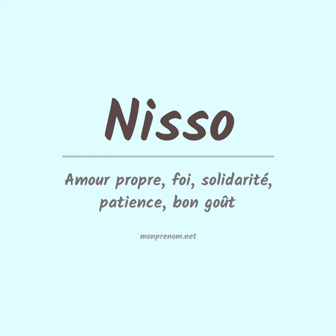 Signification du Prénom Nisso