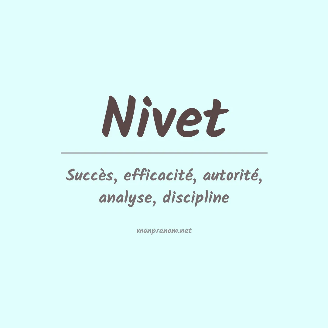 Signification du Prénom Nivet