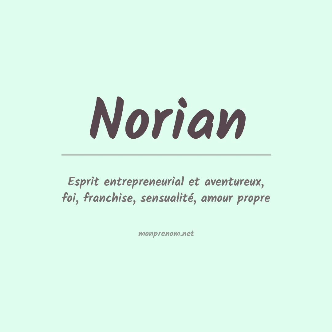 Signification du Prénom Norian