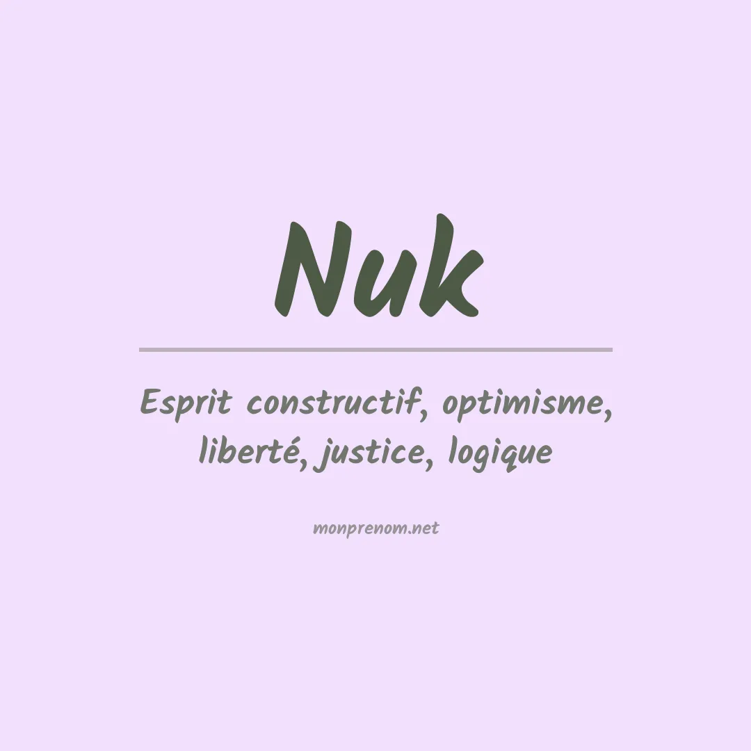 Signification du Prénom Nuk