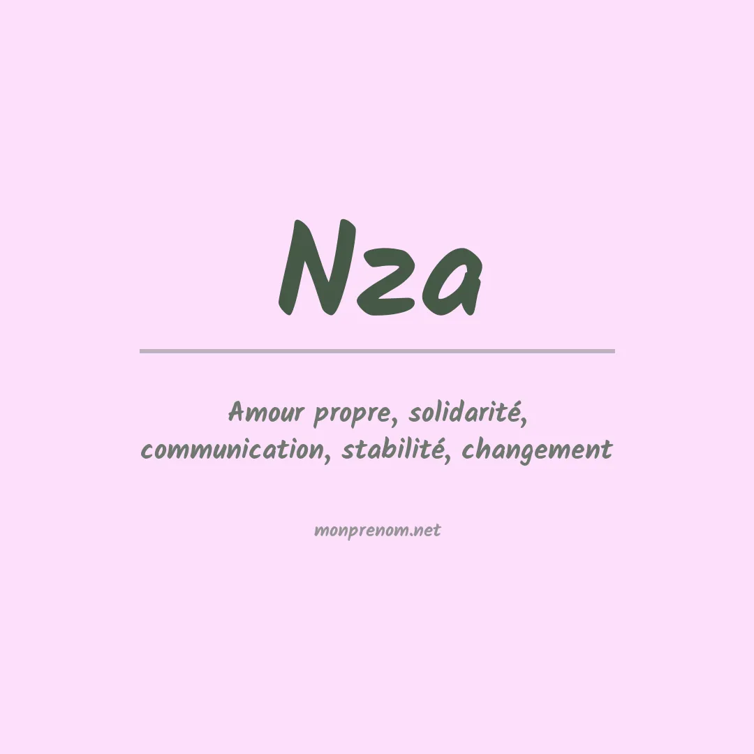 Signification du Prénom Nza