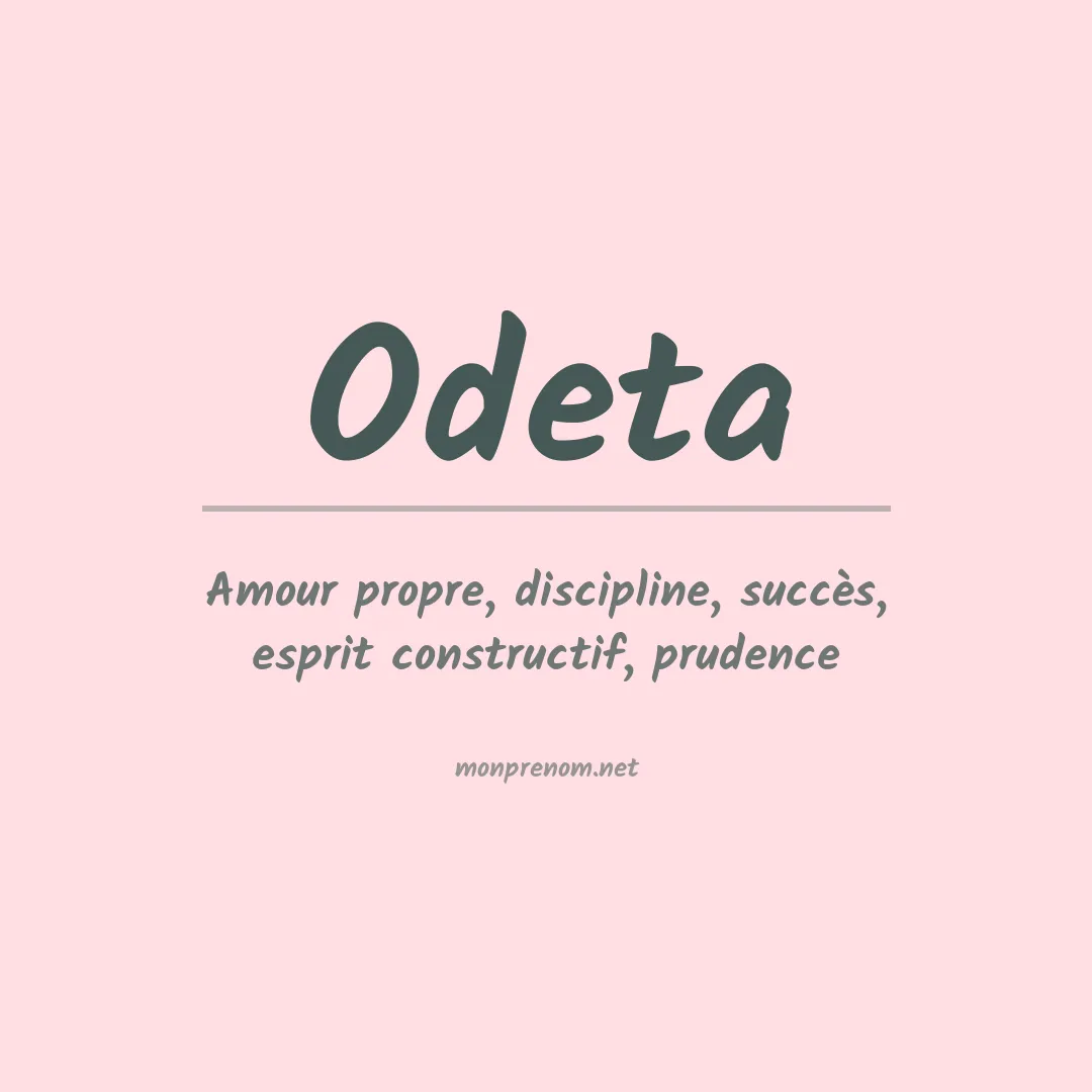 Signification du Prénom Odeta