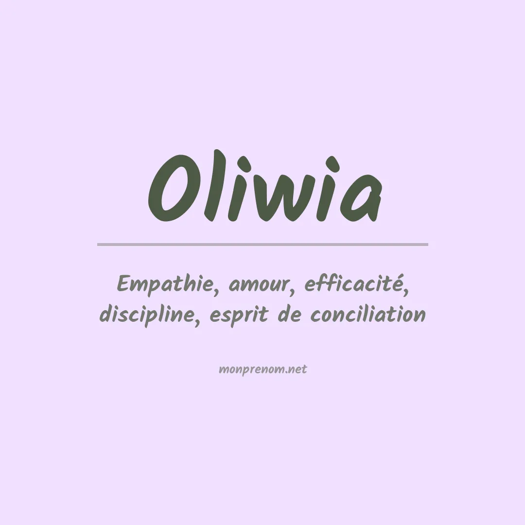 Signification du Prénom Oliwia