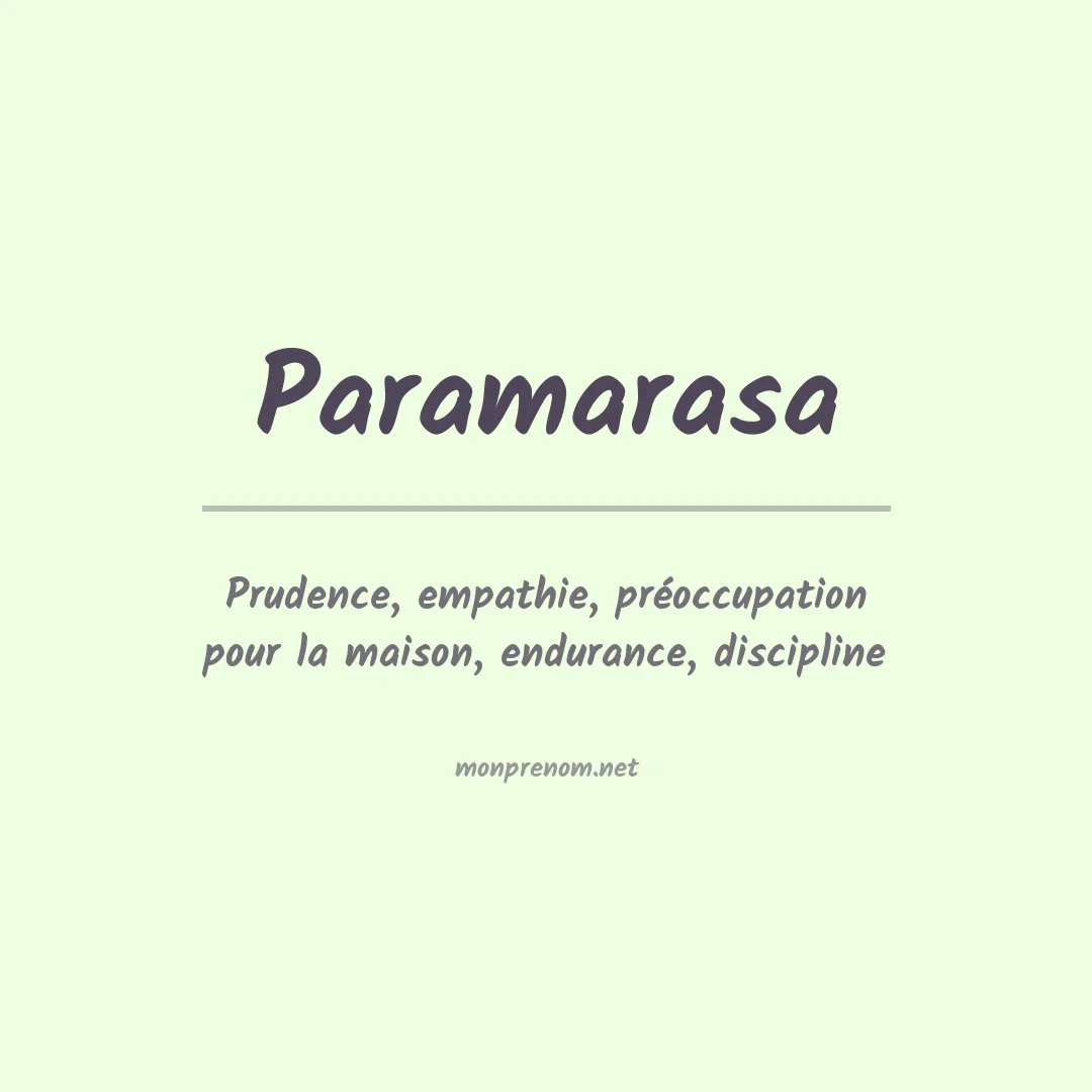 Signification du Prénom Paramarasa