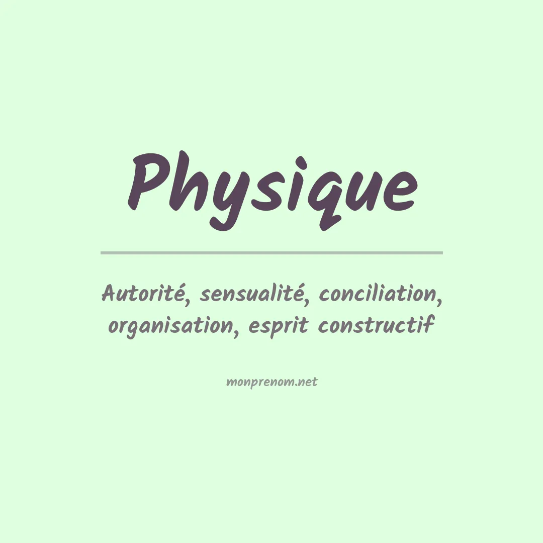 Signification du Prénom Physique