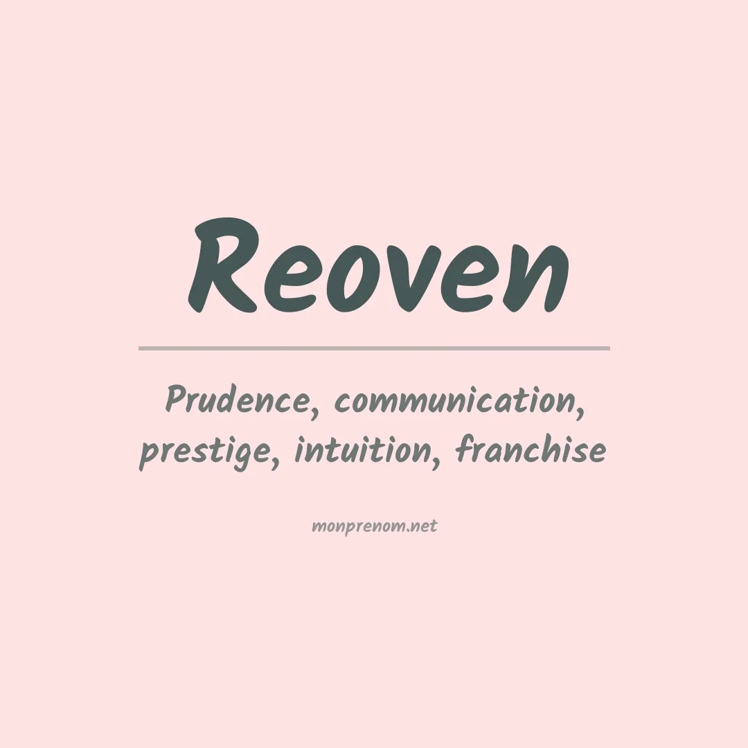 Signification du Prénom Reoven