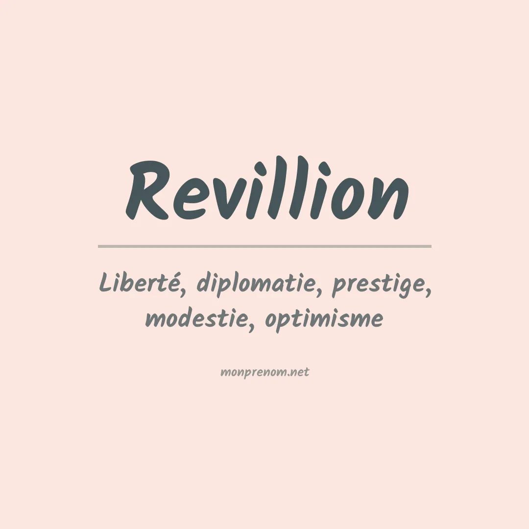 Signification du Prénom Revillion