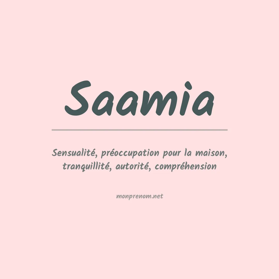 Signification du Prénom Saamia